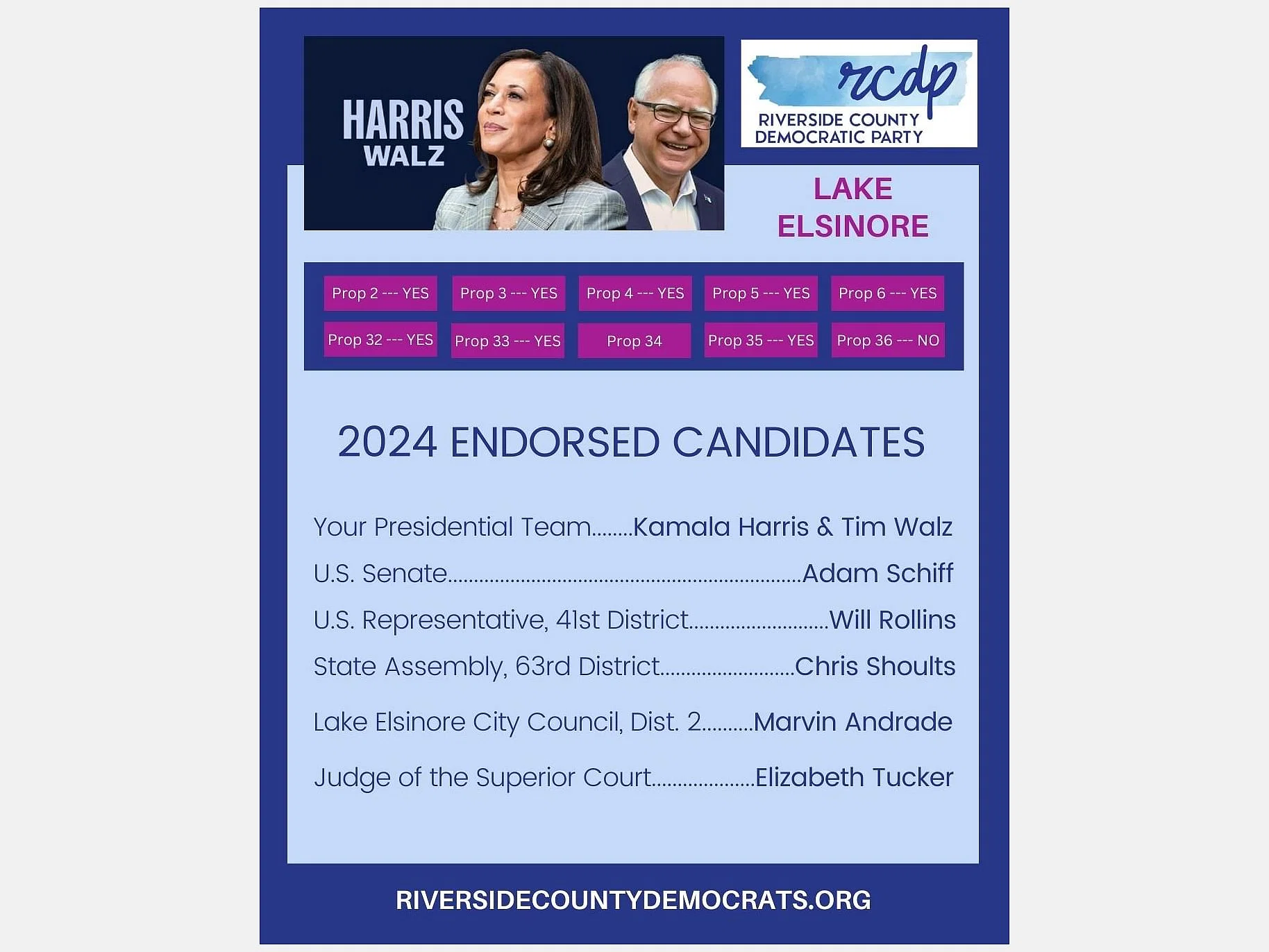 Endorsed Candidates - Riverside County Democratic Party