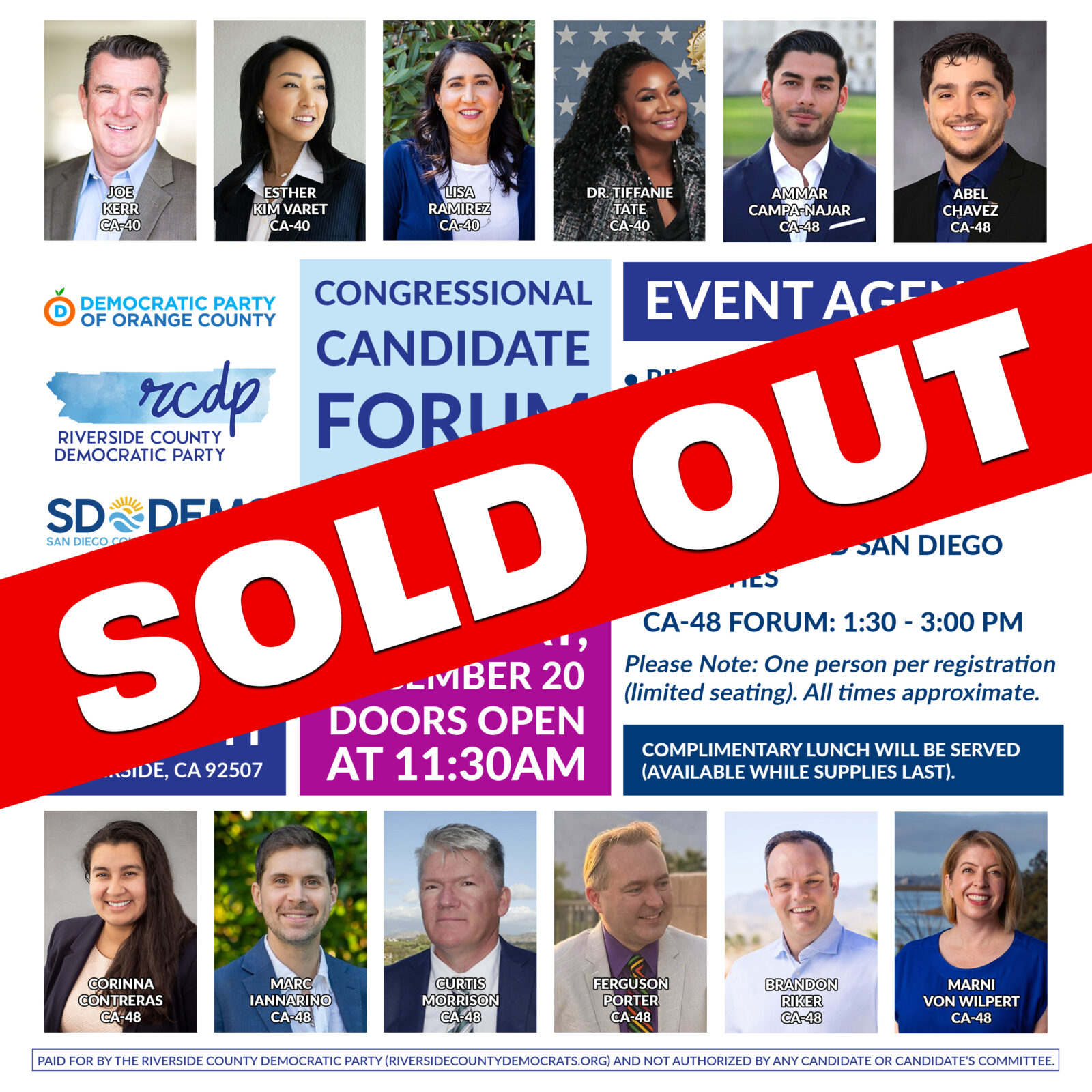 JOIN US FOR OUR DECEMBER 20th CANDIDATE FORUM! - Riverside County ...
